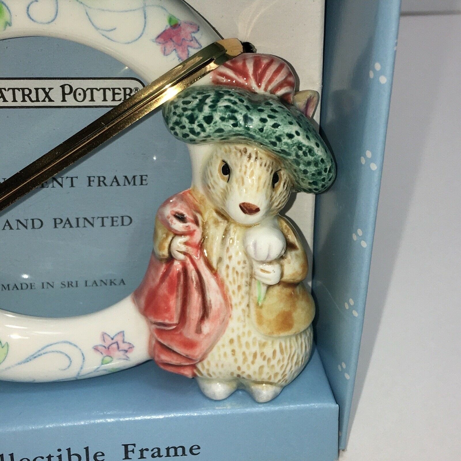 Schmid Peter Rabbit Ceramic Picture Frame Beatrix Potter Vintage 1989 3 ...