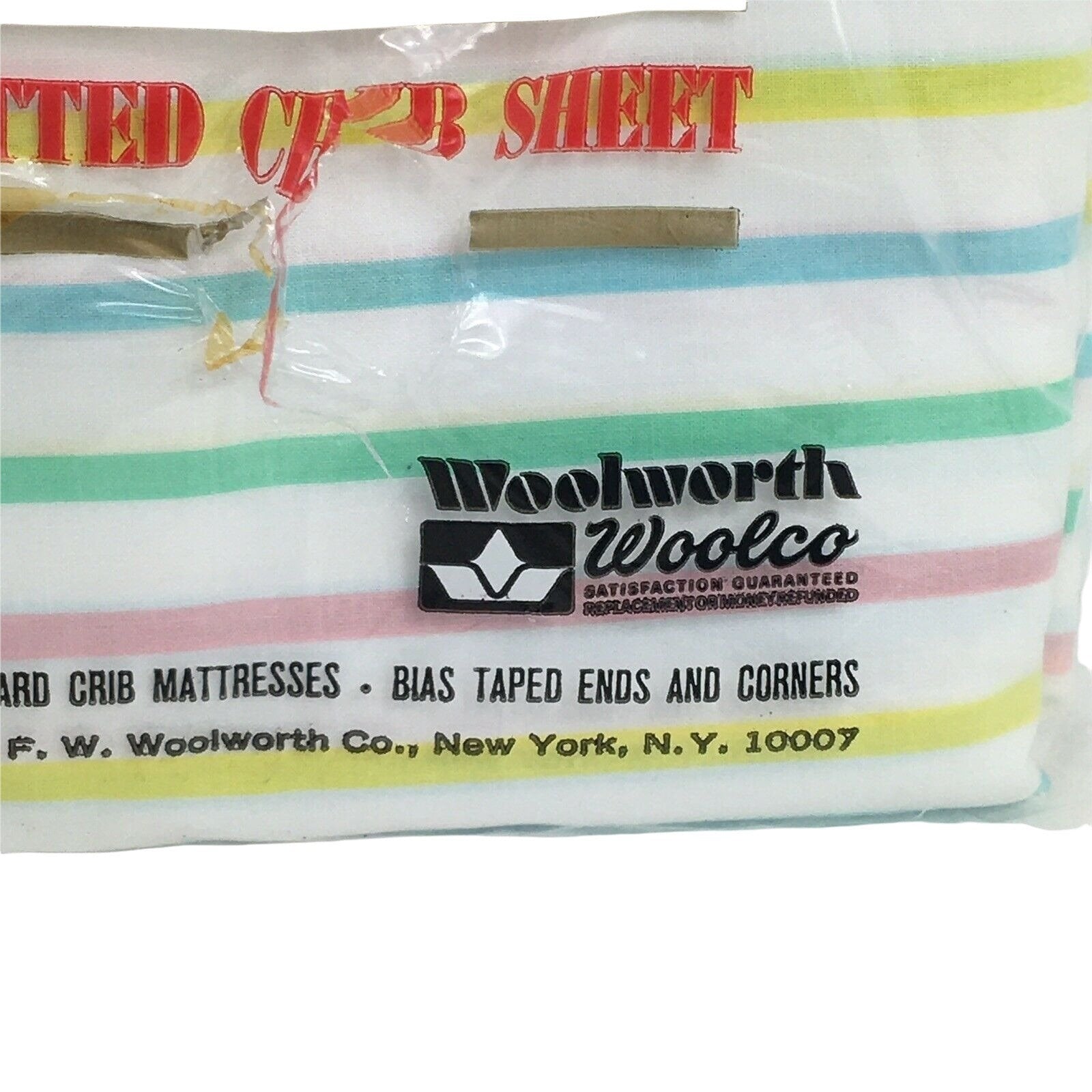Woolworth Woolco Exclusive Fitted Crib Sheet Vintage Mid Century ...