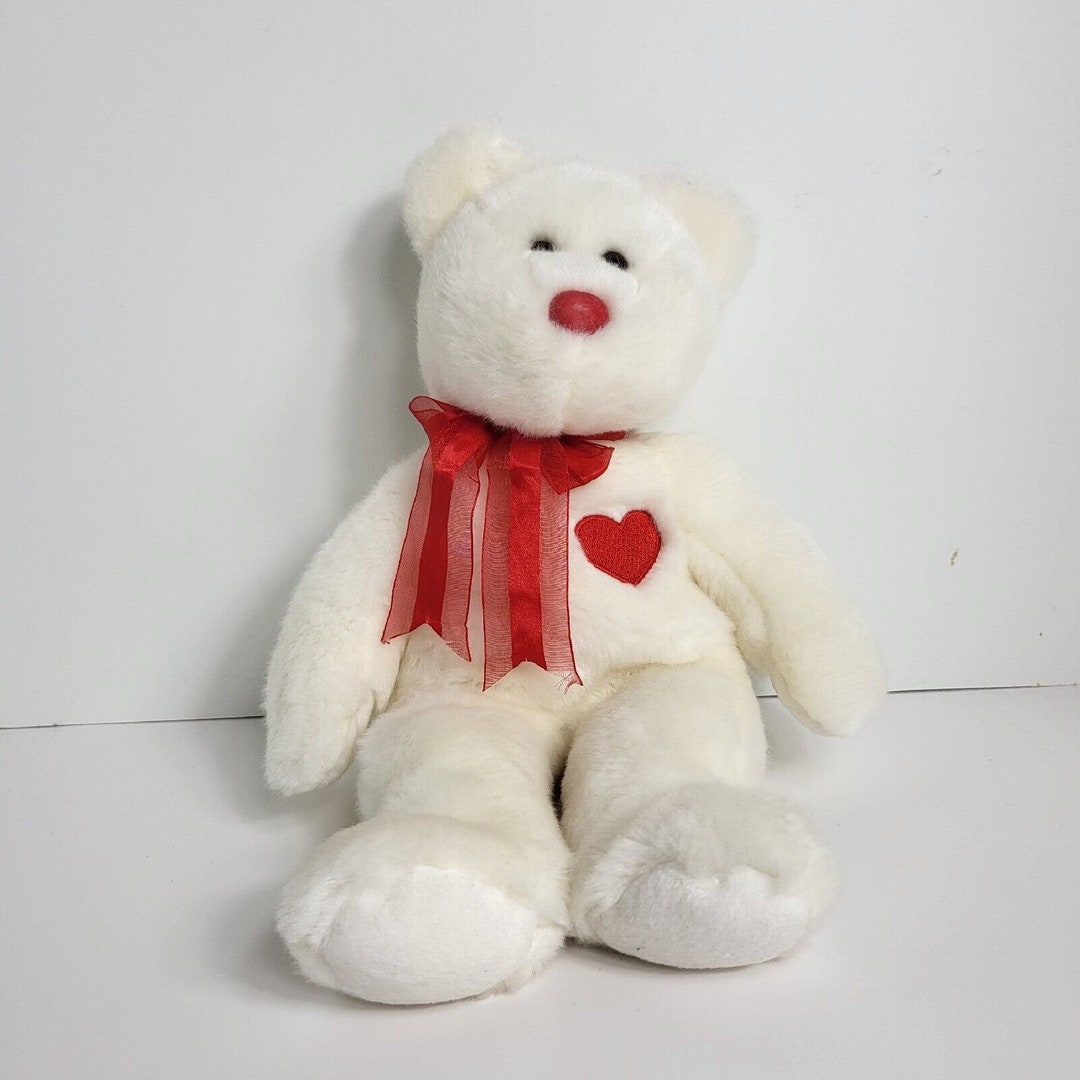 Ty Beanie Buddies Plush Teddy Bear Valentino Stuffed Vintage 1999 ...