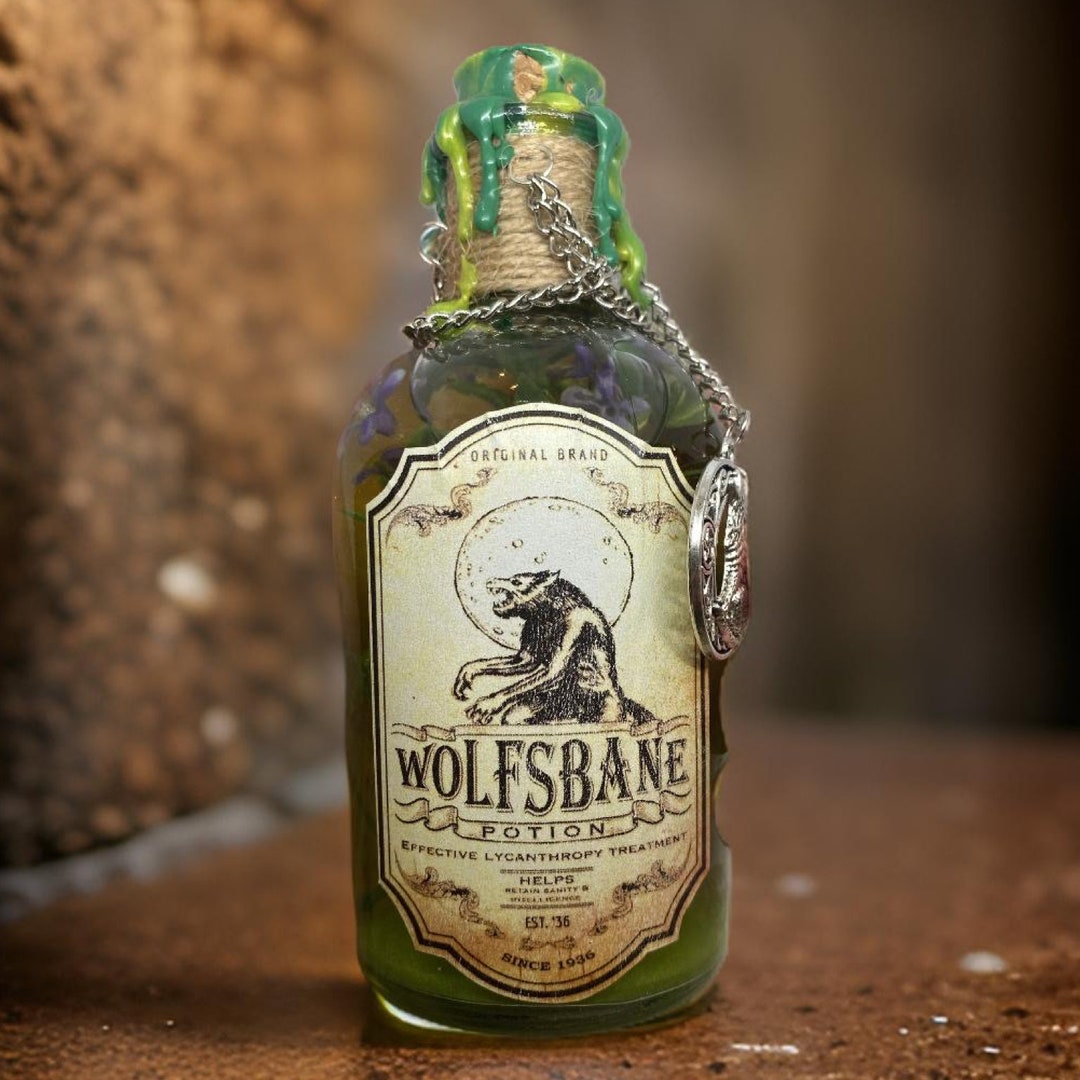 Wolfsbane Potion, Spell Bottle, Lycan Potion - Etsy