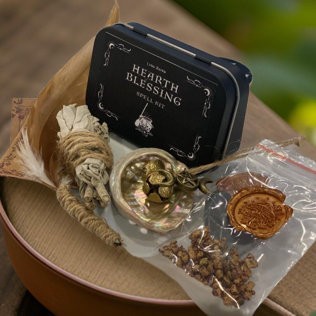 Hearth Blessings Spell Kit, Travel Altar, Mini Altar, Spell Box, Witch ...