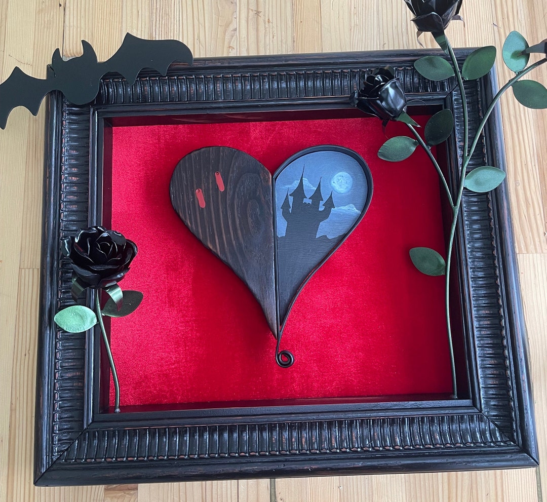 Vampire Love Shadow Box With Spoon Roses. - Etsy