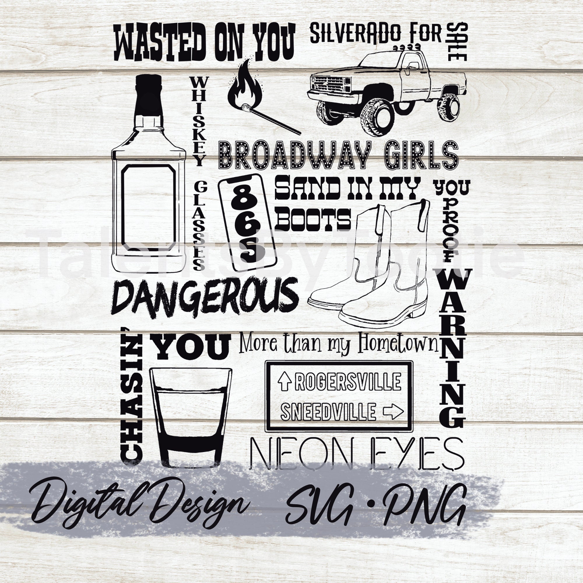 Wallen Songs Collage SVG & PNG - Etsy Canada