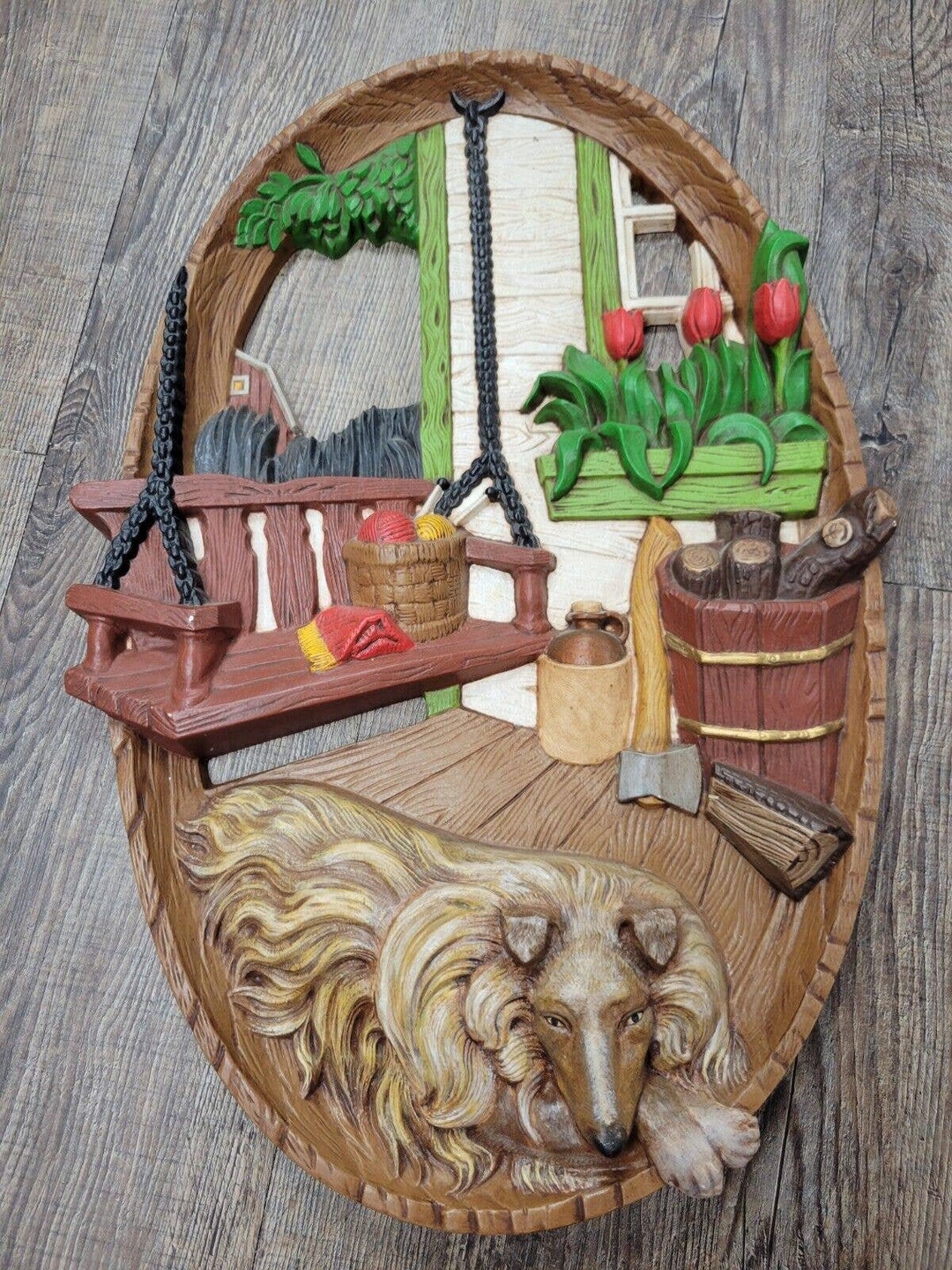 1970s High Bridge Mold Ceramic Country Porch Oval 3D Hand - Etsy