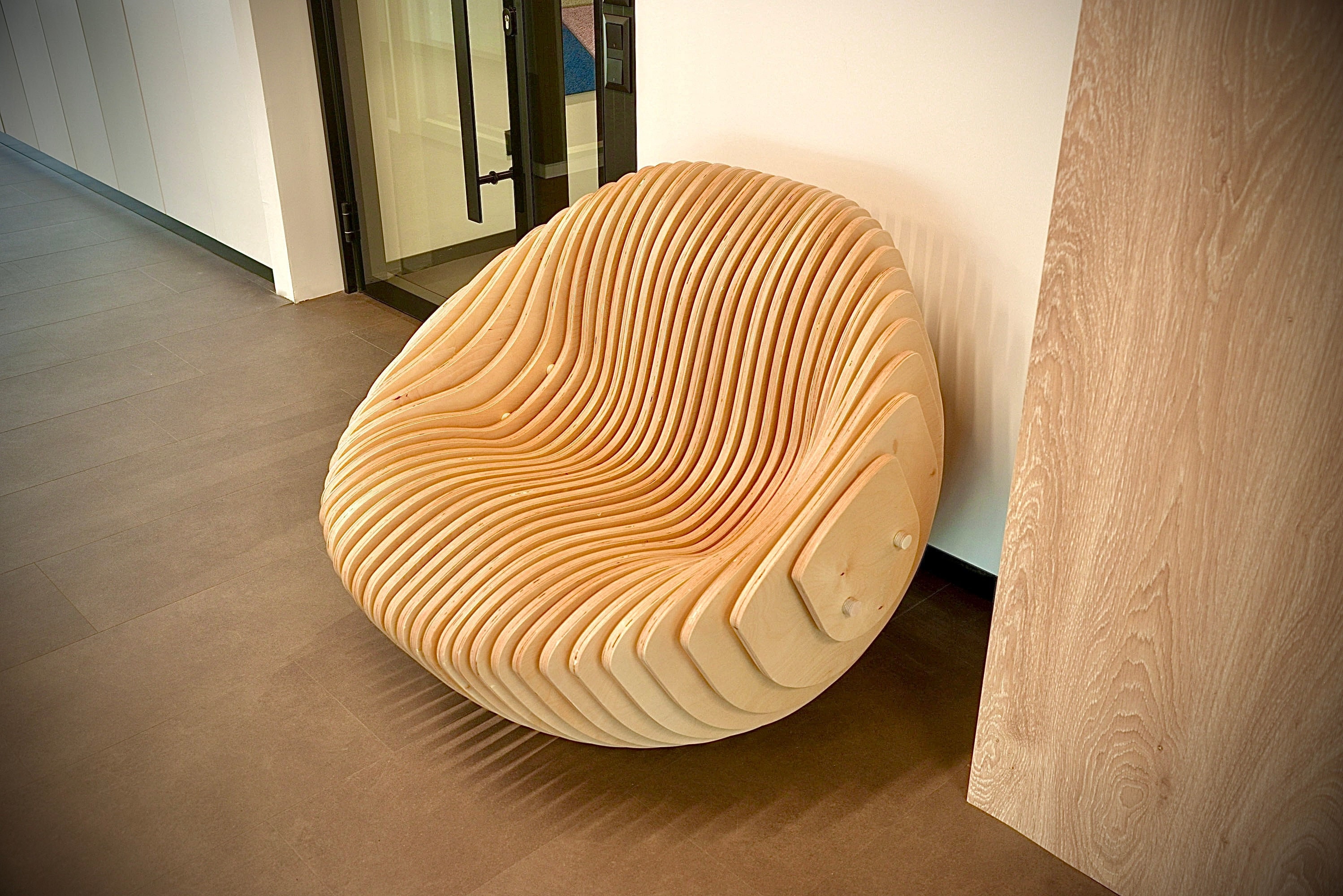 SENS GLOBE CHAIR | Iconic Modern Wooden Chair, Parametric Wood, Natural ...