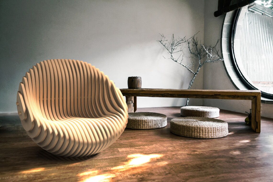 SENS GLOBE CHAIR Iconic Modern Wooden Chair Parametric - Etsy