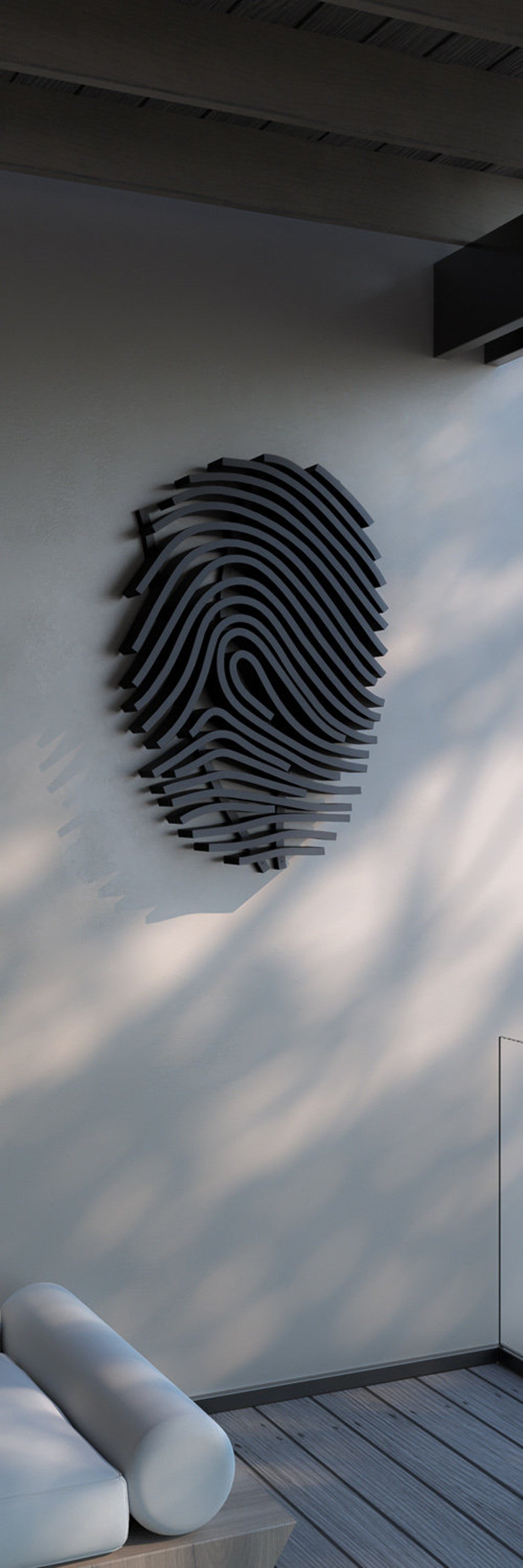 SENS FINGERPRINT | Black Wooden Decorative Wall Decor, Wood Wall Art ...