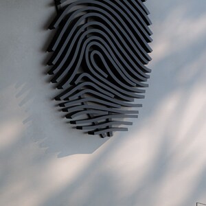 SENS FINGERPRINT | Black Wooden Decorative Wall Decor, Wood Wall Art ...