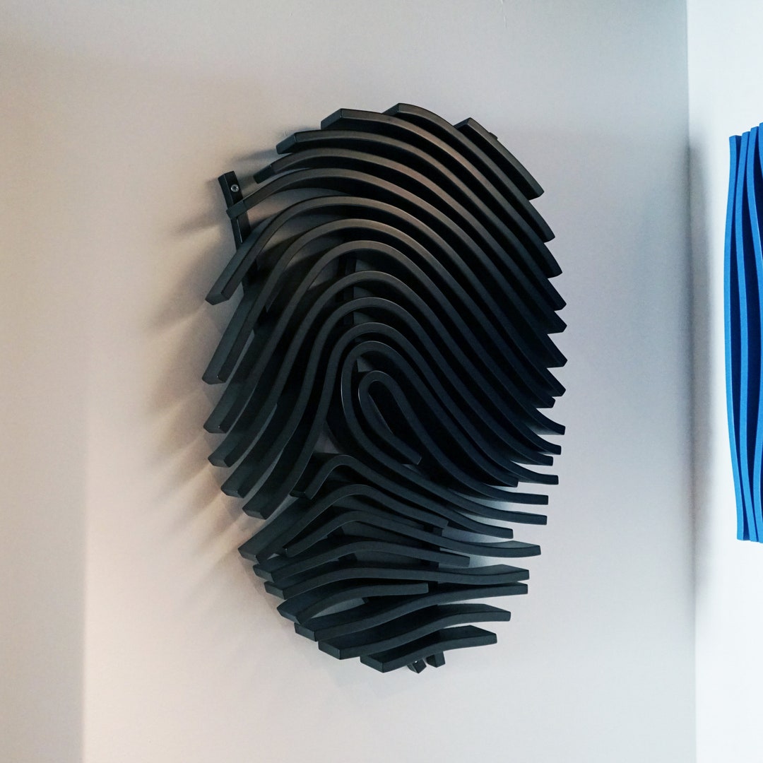 SENS FINGERPRINT Black Wooden Decorative Wall Decor Wood - Etsy