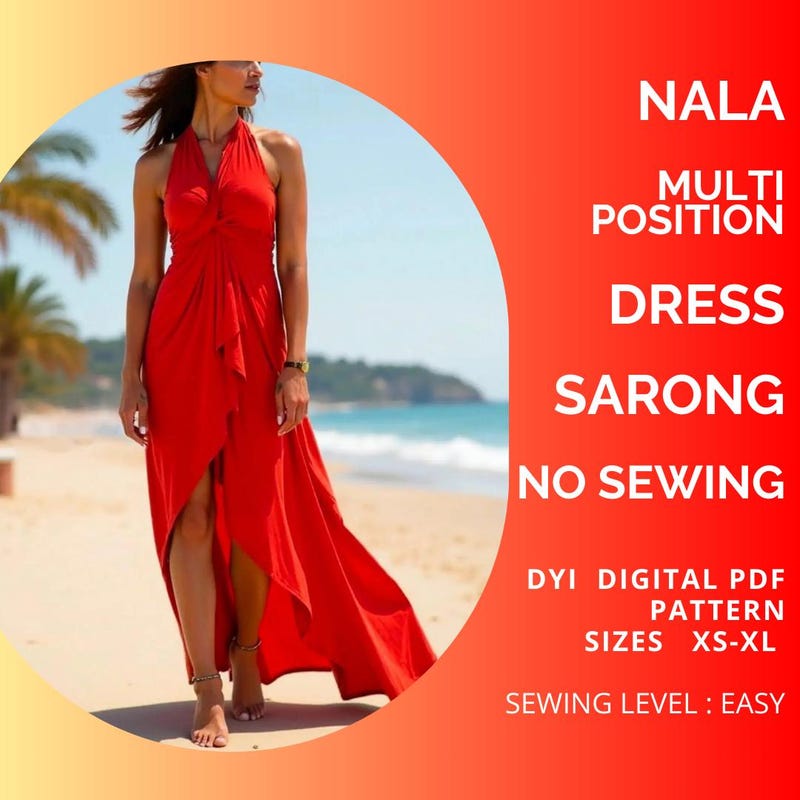 Wrap Sarong Dress Pattern - Etsy