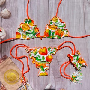 PDF Bikini Top Pattern, Kayla Ruffled Lettuce Edge Triangle Bikini Top ...