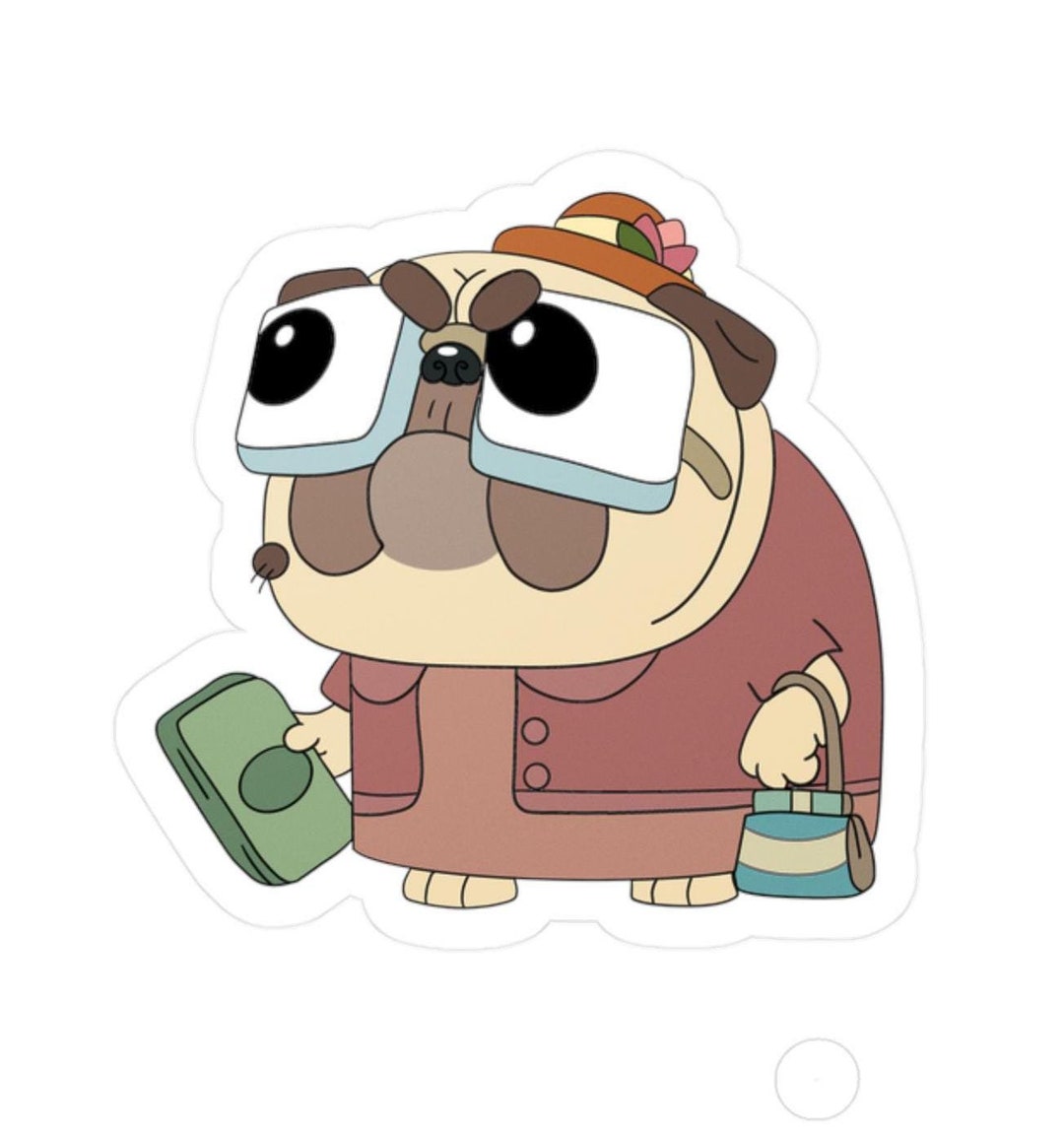 Funny Grumpy Granny Kiss-cut Vinyl Decals, Bluey Designs, Grandparents ...