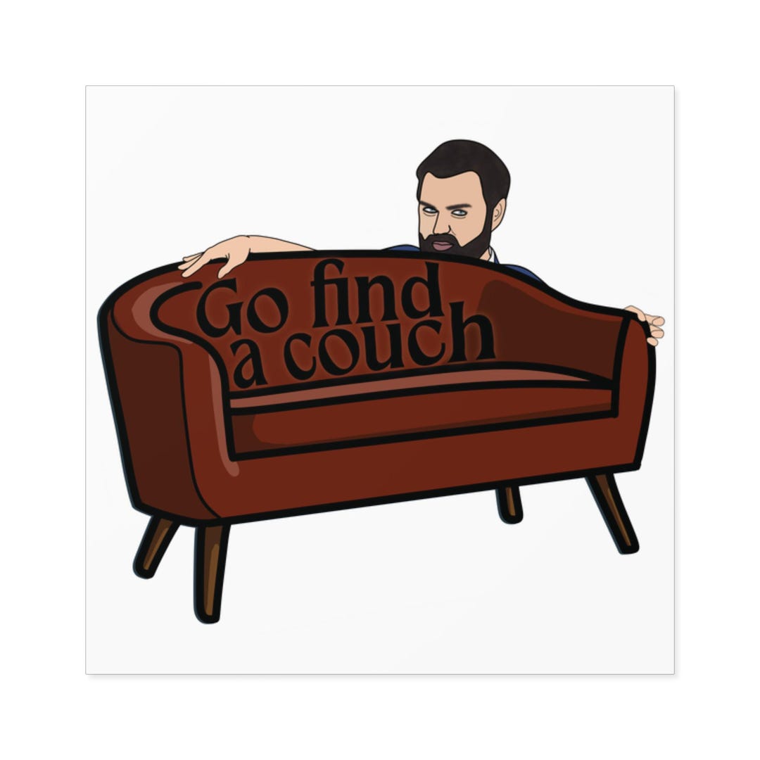 JD Vance Humor Square Stickers, Indoor Outdoor Decals for Couch Lovers ...