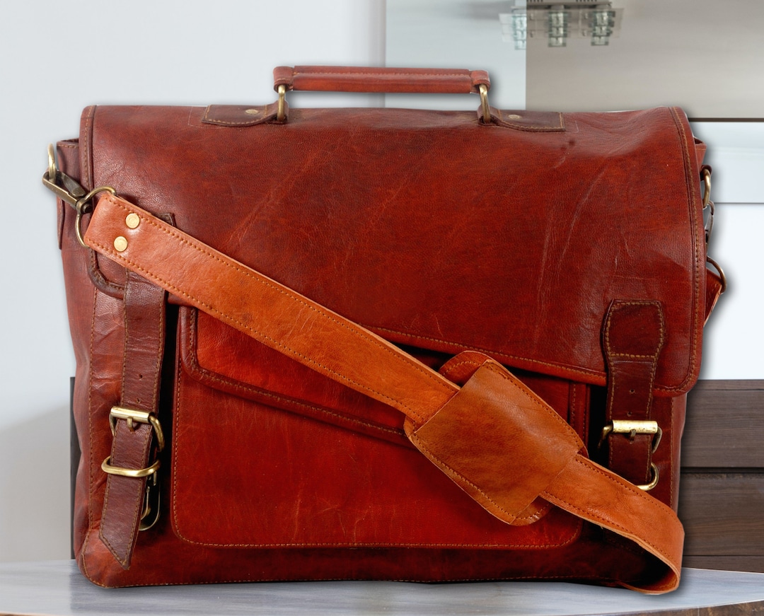 Men's Leather Bag, Satchel Bag, Personalized Messenger Leather Bag ...