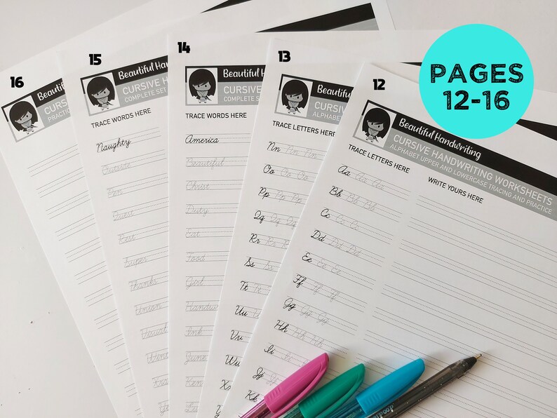 Script Font Hand Lettering Calligraphy Practice Handwriting Lettering ...