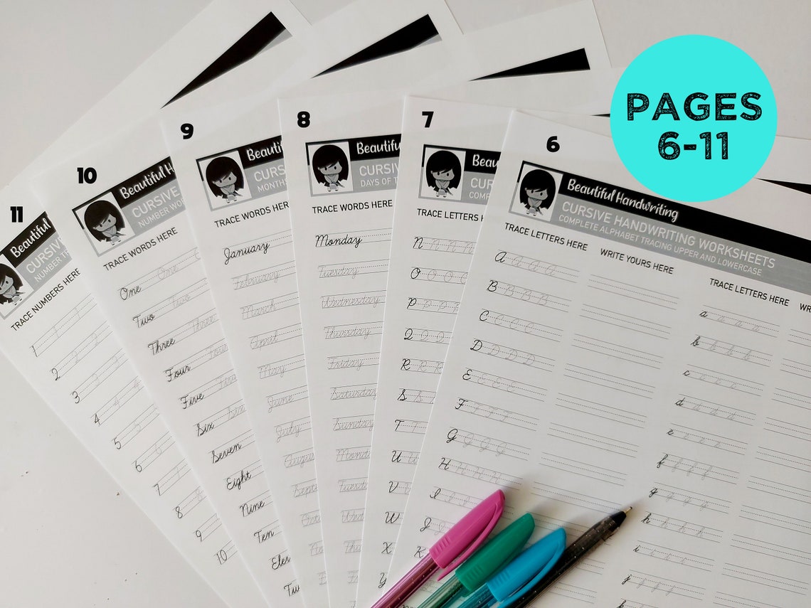 Script Font Hand Lettering Calligraphy Practice Handwriting Lettering ...