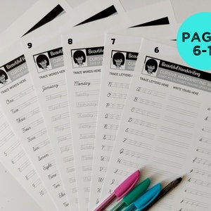 Script Font Hand Lettering Calligraphy Practice Handwriting Lettering ...