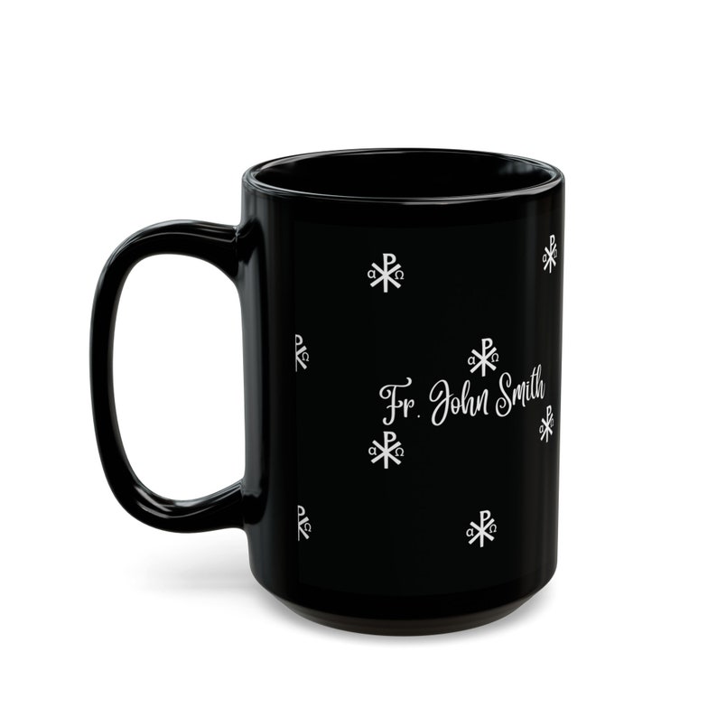 Personalized Catholic Priest Black Mug (15oz), Catholic Priest Gifts ...