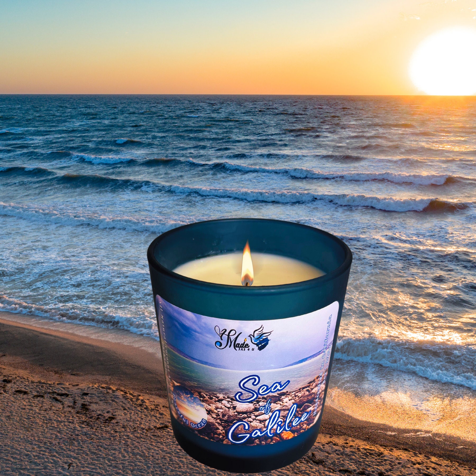 Sea of Galilee peaceful Ocean Candle - Etsy
