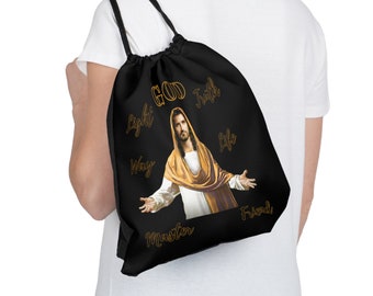 Jesus and St Peter Drawstring Bag Gym Bags Catholic Gifts Jesus Bag ...