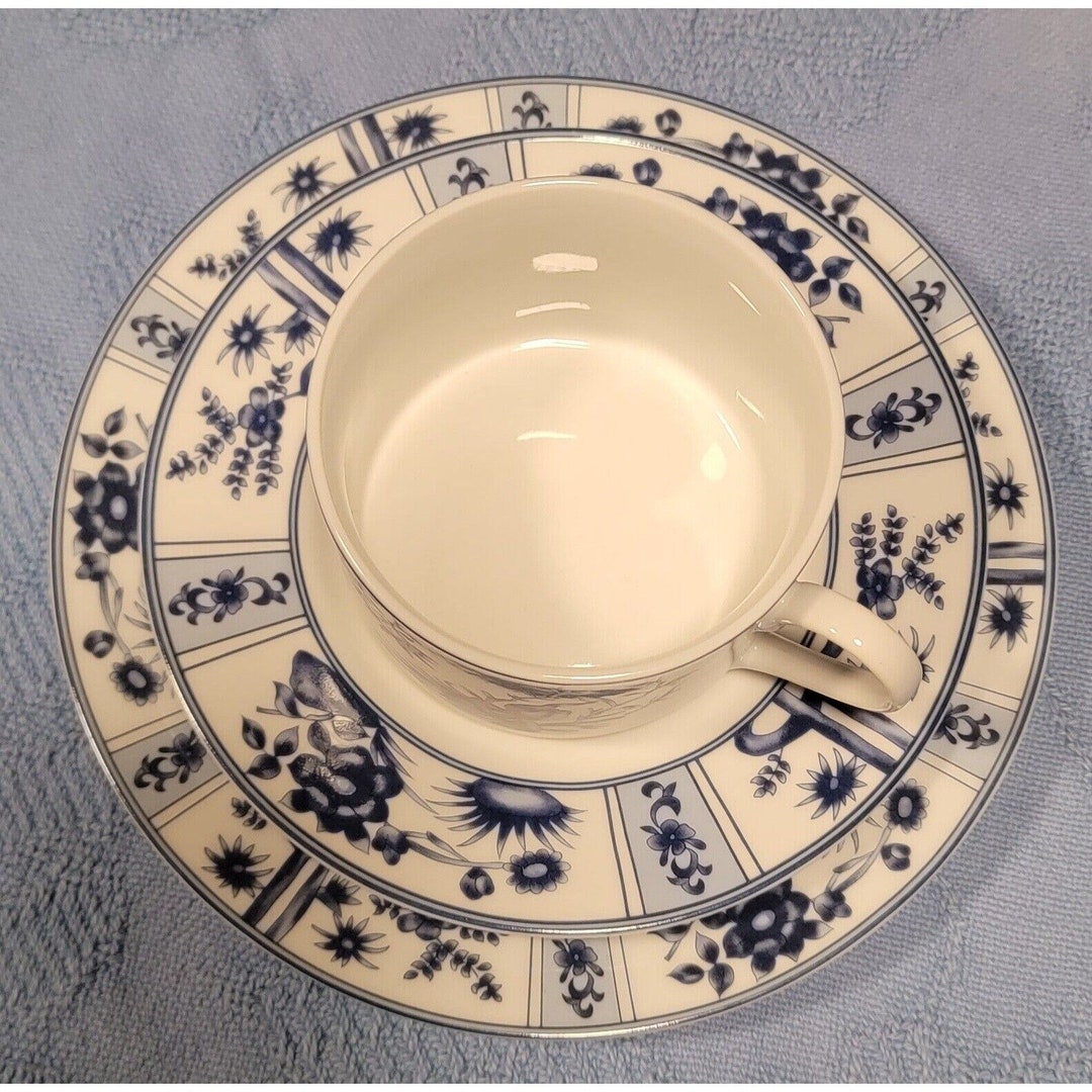 Blue Heron China 5 Pc. Serving Willow Asian Bird Dynasty Fine Porcelain ...