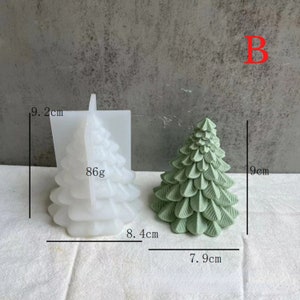 Christmas Tree Mold, Silicone 1 Cavity Fir Tree Candle Mould, Handmade ...