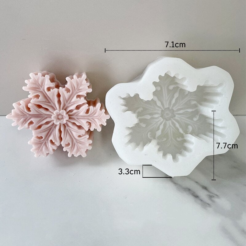 Snowflakes Silicone Mold, Christmas Candle Molds Marry Christmas, DIY 1 ...