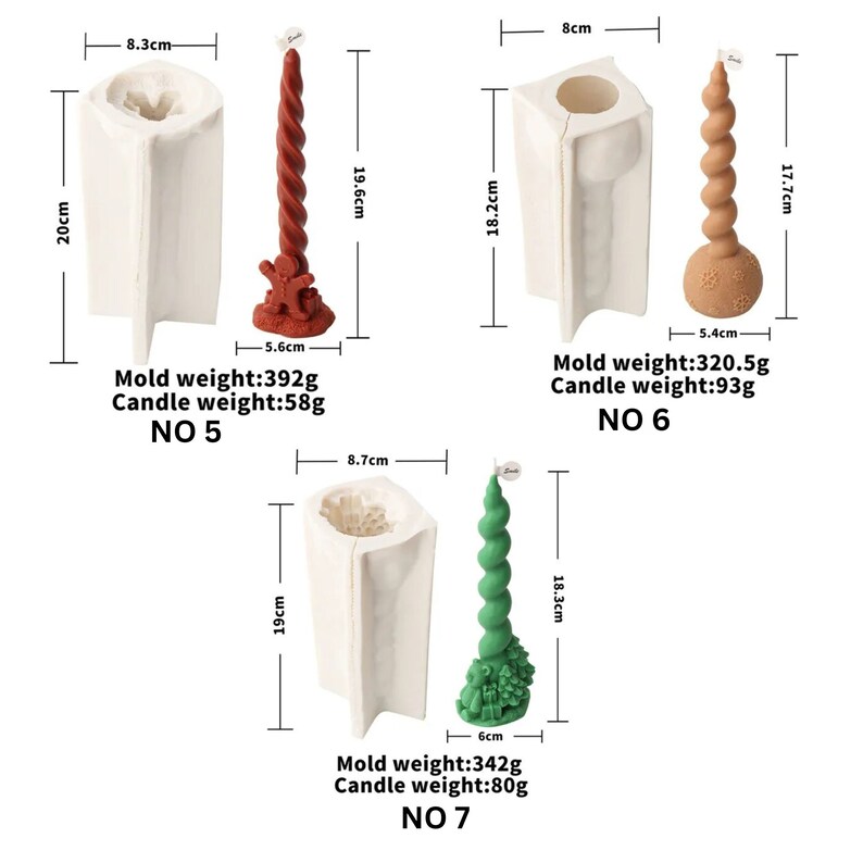 Christmas DYI Silicone Mold, 1 Cavity Santa Snowman Candle Mould ...