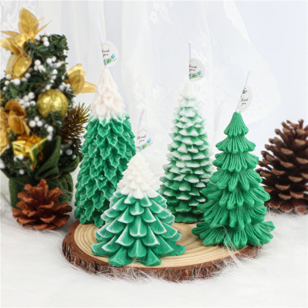 Christmas Tree Mold, Silicone 1 Cavity Fir Tree Candle Mould, Handmade ...