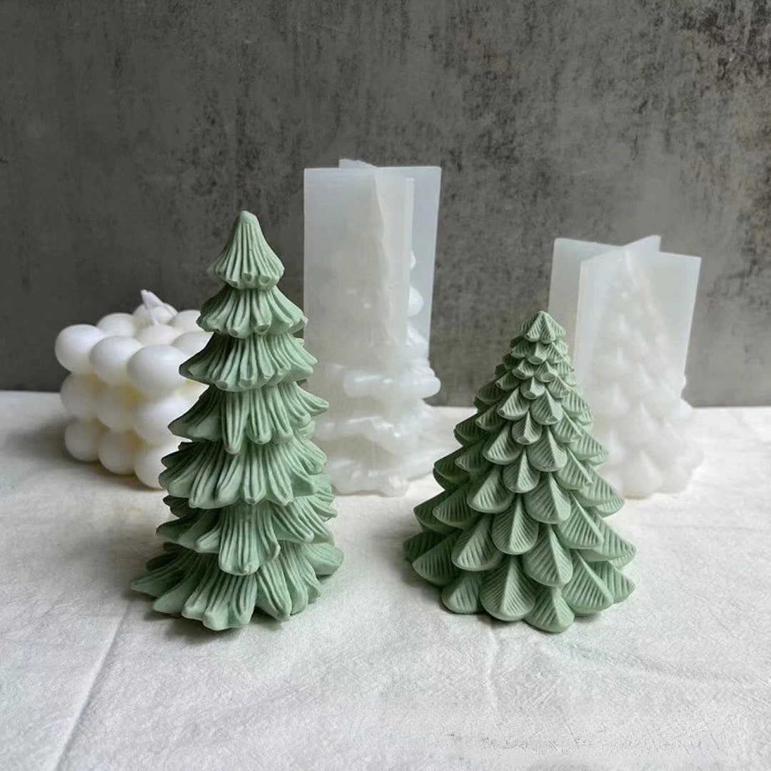 Christmas Tree Mold, Silicone 1 Cavity Fir Tree Candle Mould, Handmade ...