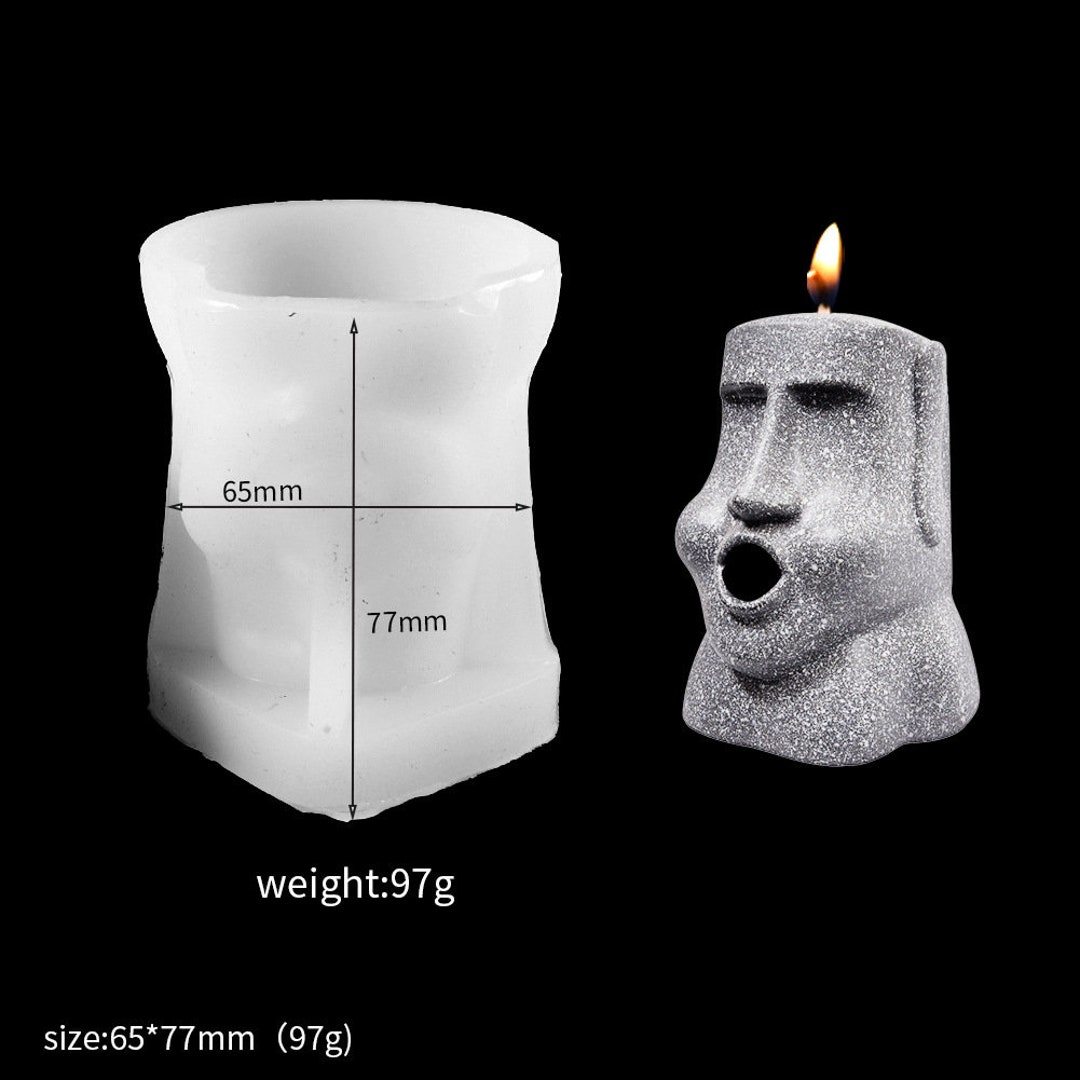 Human Body Silicone Mould, Moai Candle Mold, Candle DIY Crafts ...
