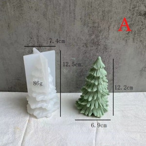 Christmas Tree Mold, Silicone 1 Cavity Fir Tree Candle Mould, Handmade ...