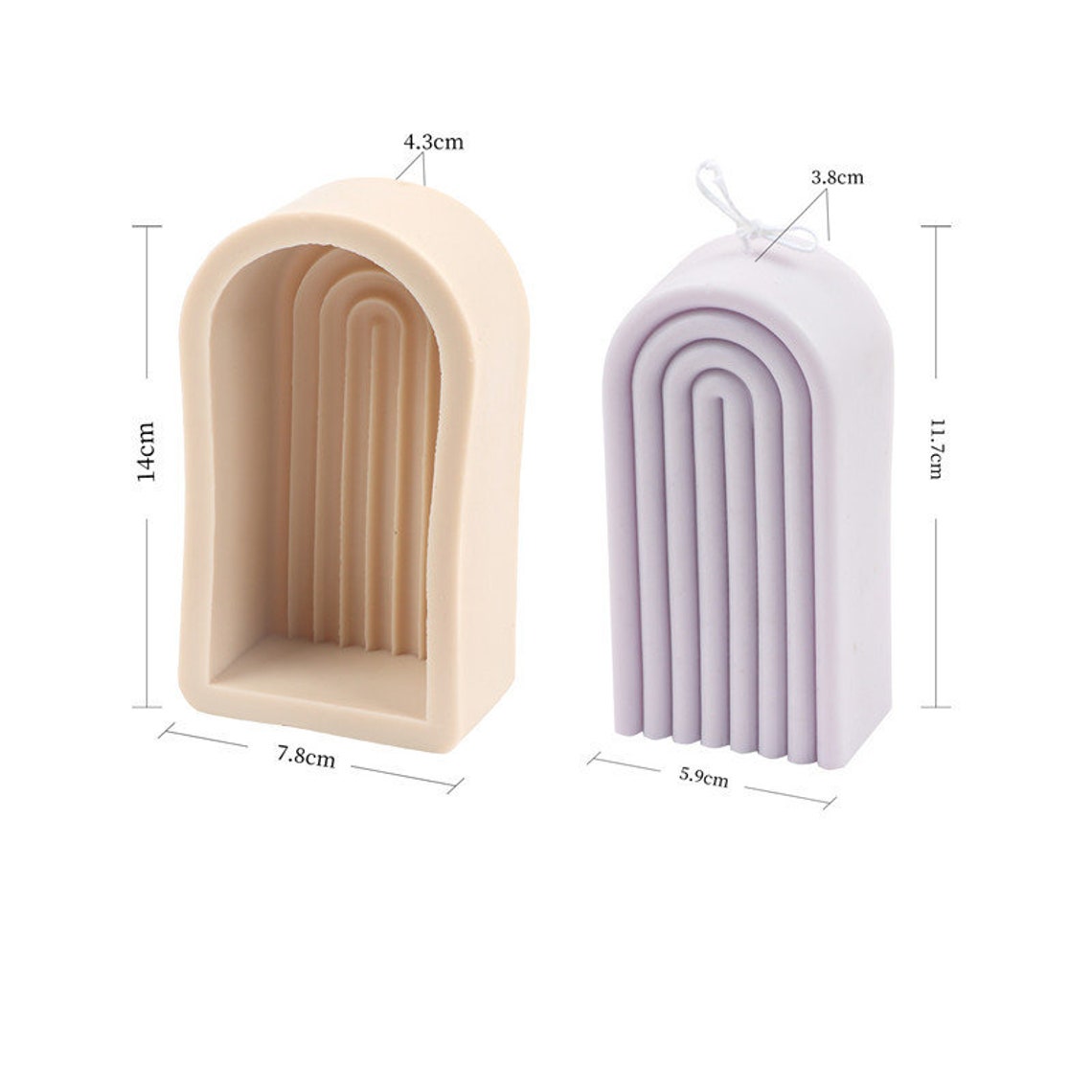 Geometric Silicone Mould, Candle Rainbow Mold, Nordic Candle DIY Crafts ...