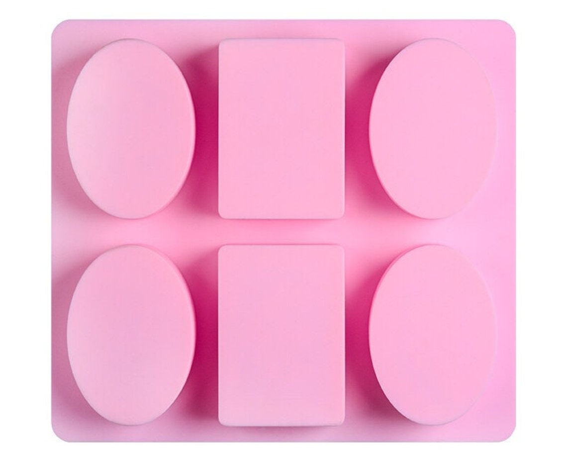 Rectangular Soap Mold, DIY Handmade Soap Making, 6 Cavity Mould, Oval ...