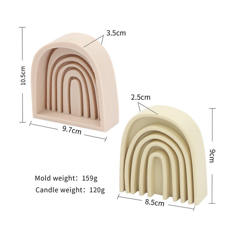 Geometric Silicone Mould, Candle Rainbow Mold, Nordic Candle DIY Crafts ...