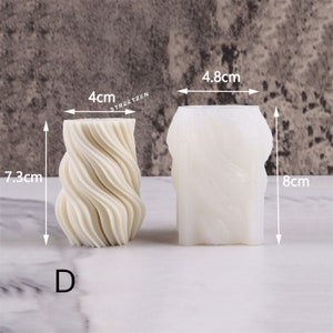 Geometric Candle Mold, Silicone 1 Cavity Irregular Wave Pattern Candle ...