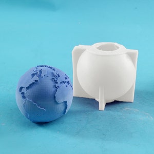 Screw Ball Silicone Mould, Moon and Earth Planet Candle Mold, Candle ...