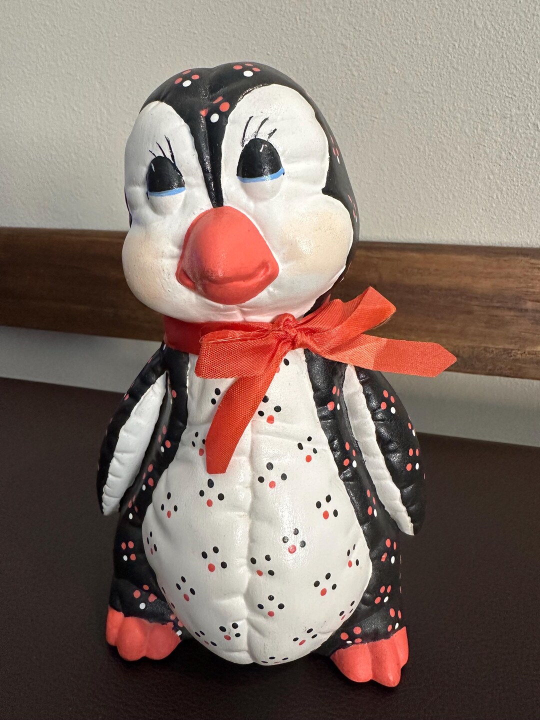 Vintage 80s Kimple Ceramic Penguin Coin Bank - Etsy