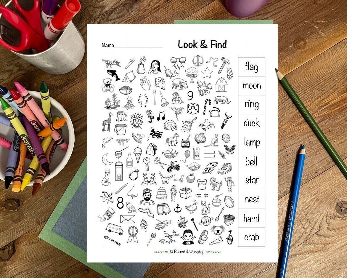 Beginner Reading Look & Finds 4 Pack - Etsy