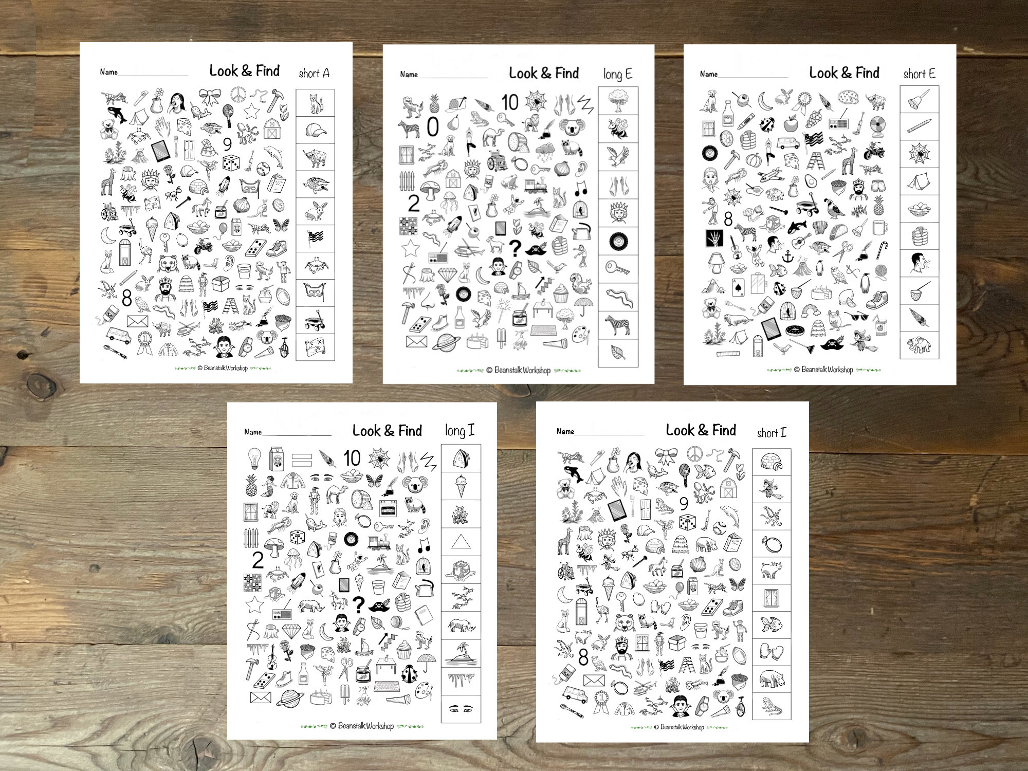 Vowel Phonics Look & Find - Etsy