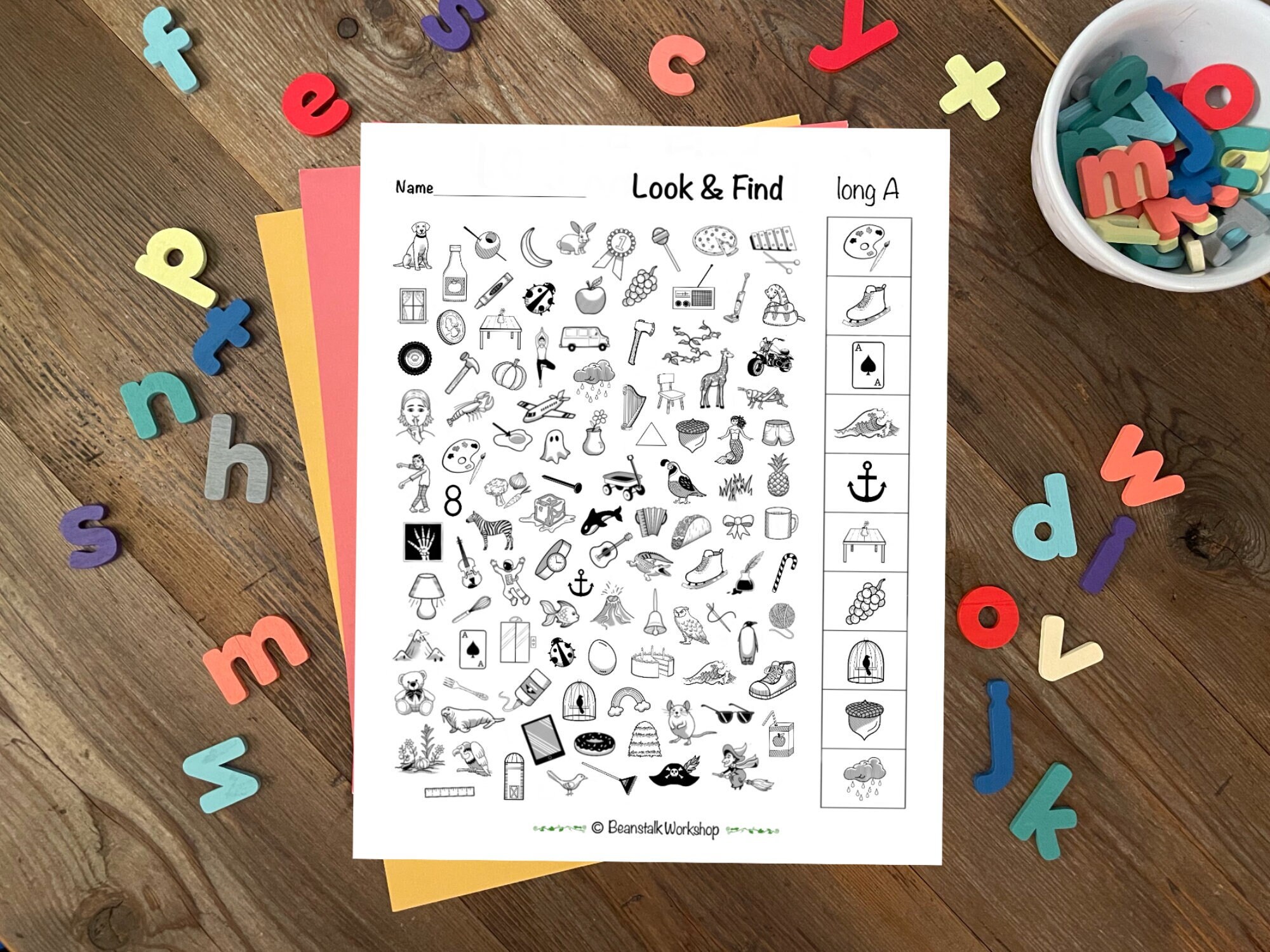 Vowel Phonics Look & Find - Etsy