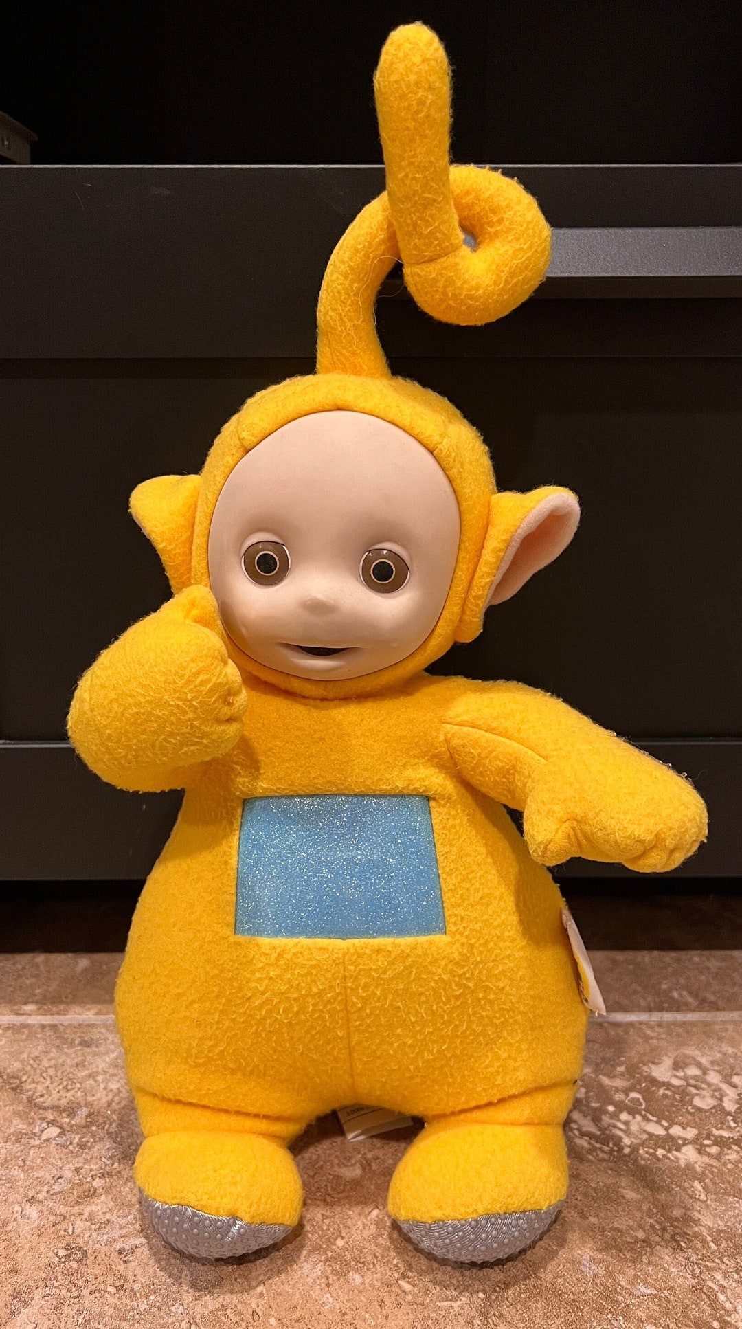Vintage 1998 Teletubbies Laa Laa Yellow Talking Plush uh-oh Playskool ...