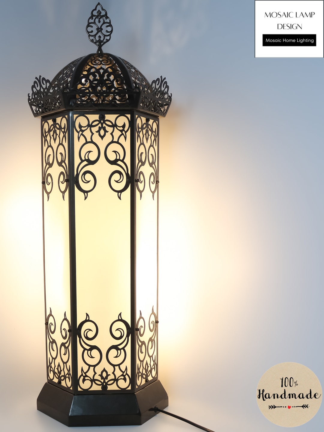 Turkish Glass Floor Lamp, Turkish Standing Lamp, Stained Glass Floor ...