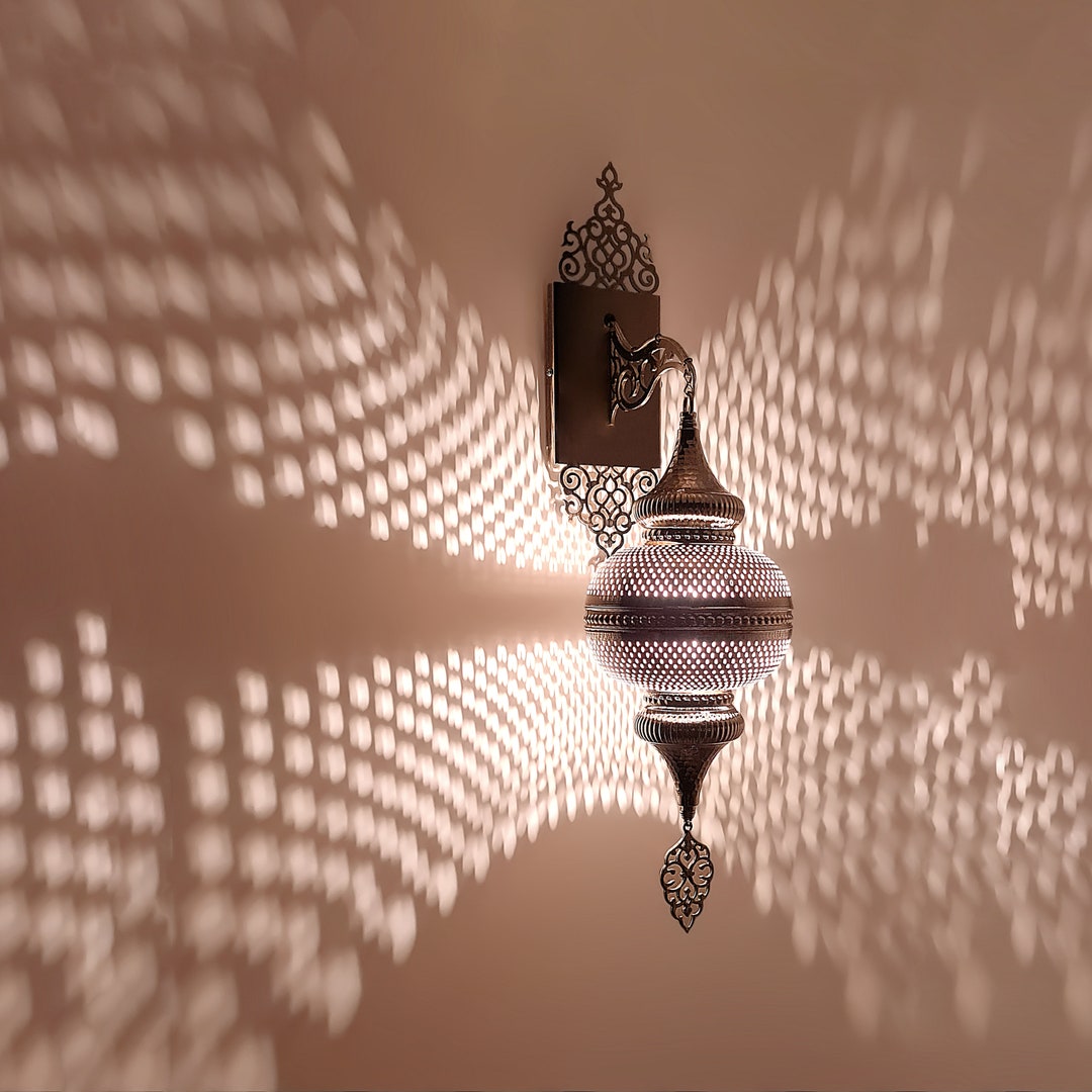 Wall Lamp Shade Moroccan Design Globe Hallway Light - Etsy