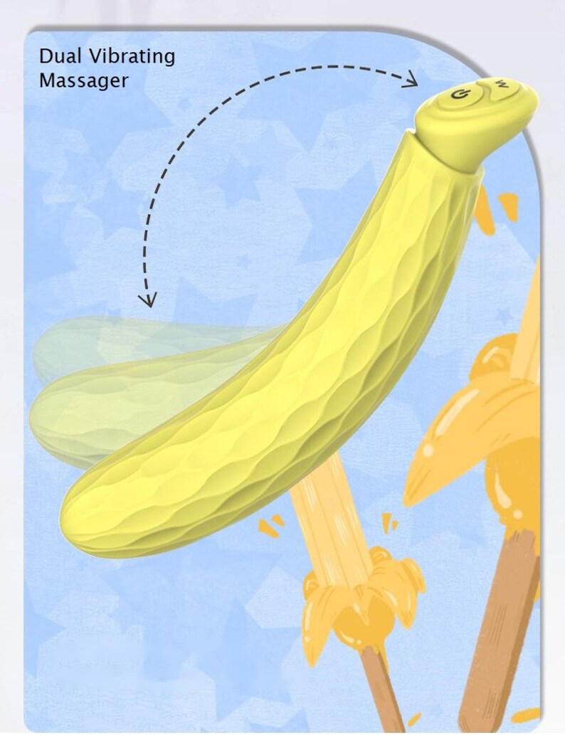 Banana Shaped Vibrator Wand Massager Dildo Adult Toy For Etsy
