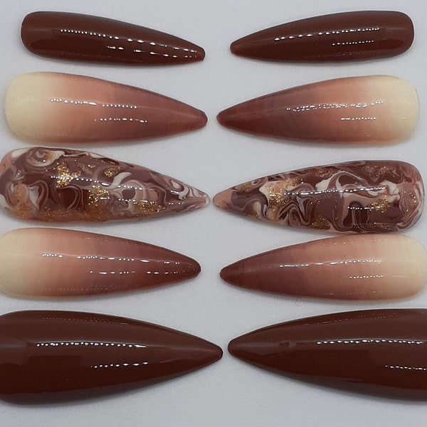 Marble Nails - Etsy