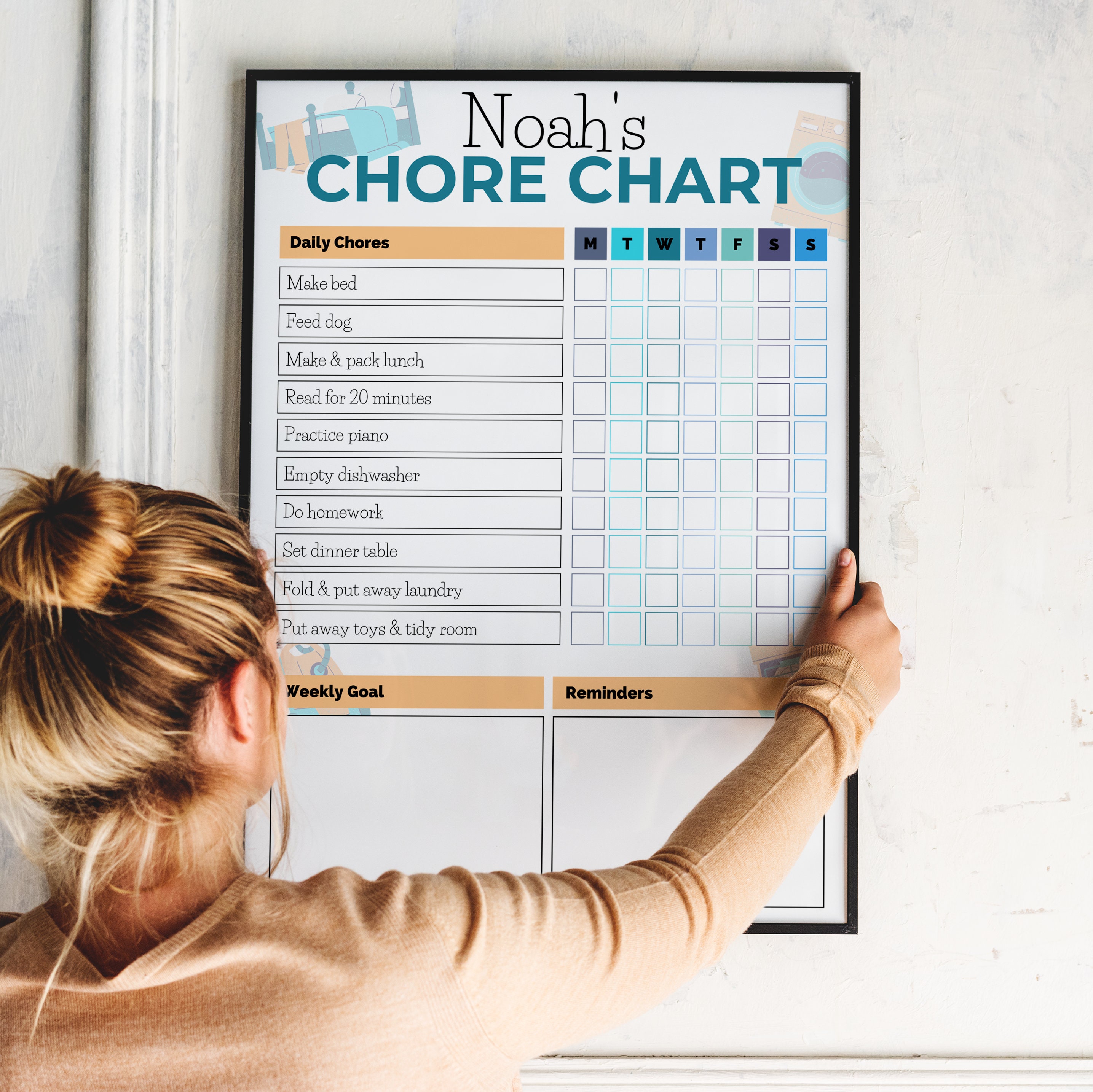 Kids Chore Chart | Editable Chore Chart Printable | Children's ...