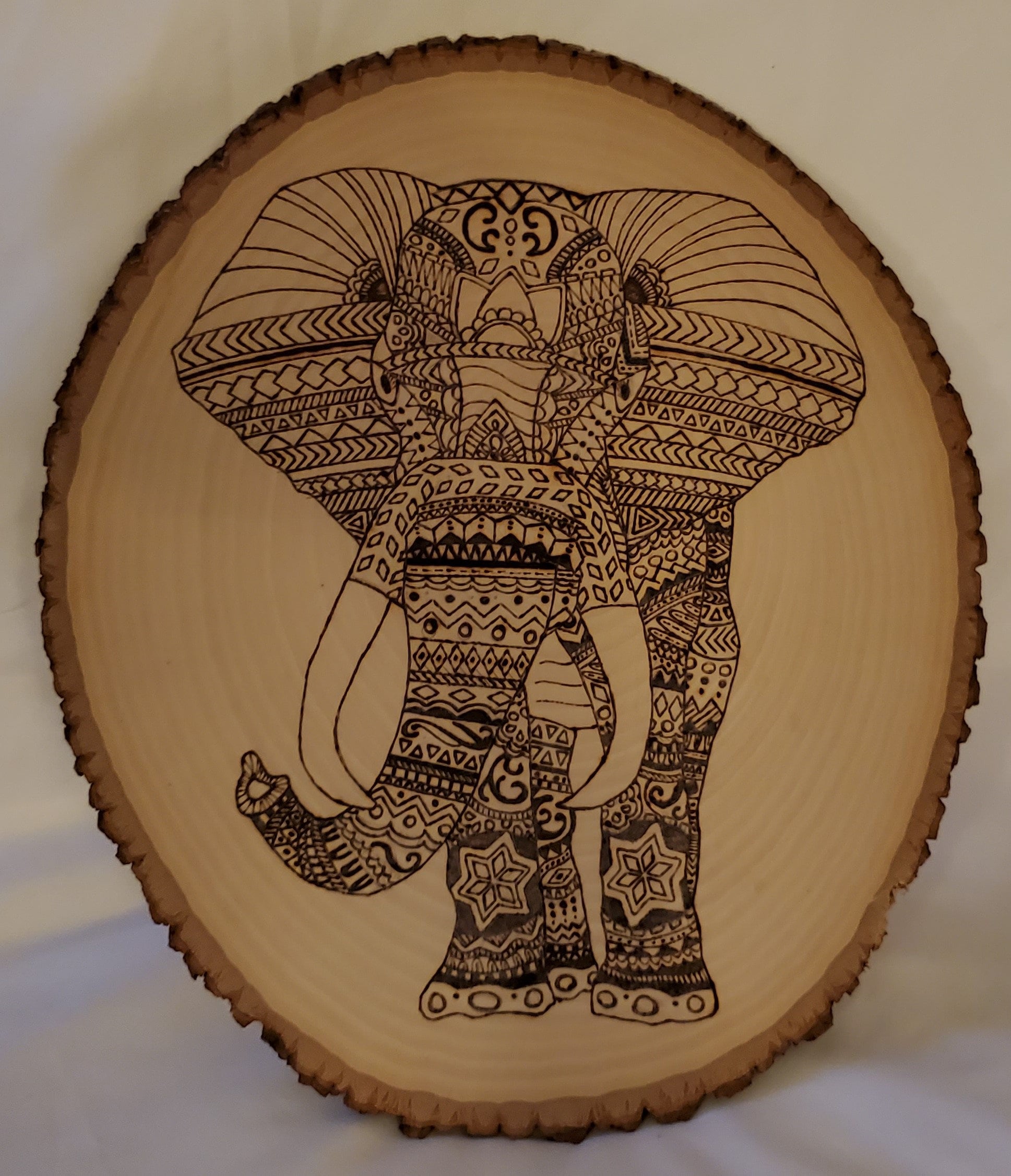 Tribal Elephant Wood Burning - Etsy