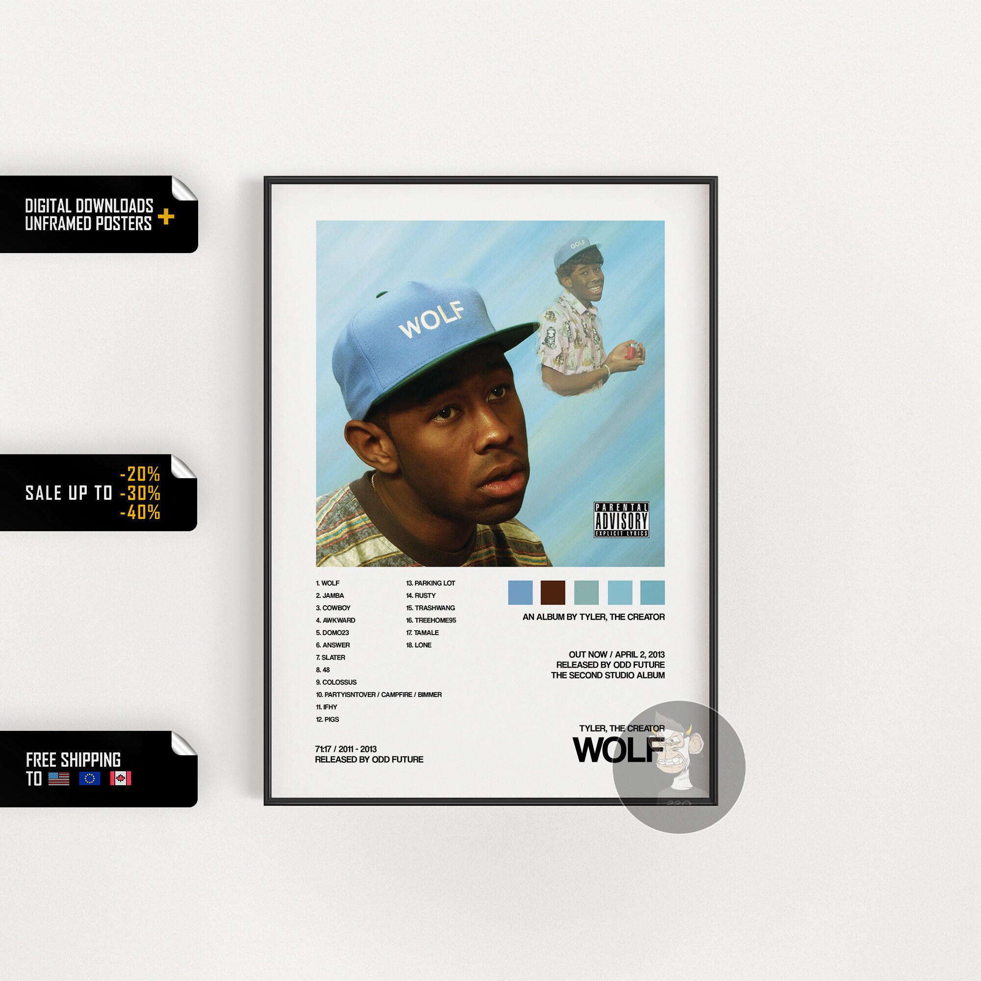 Tyler The Creator Wolf Sticker