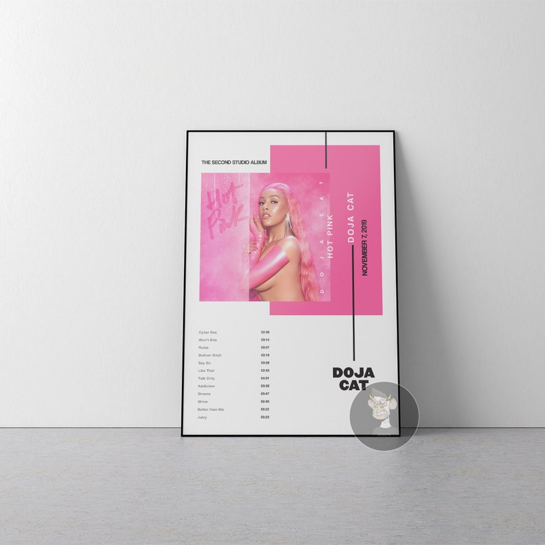 Doja Cat Hot Pink Album Cover Poster Etsy New Zealand